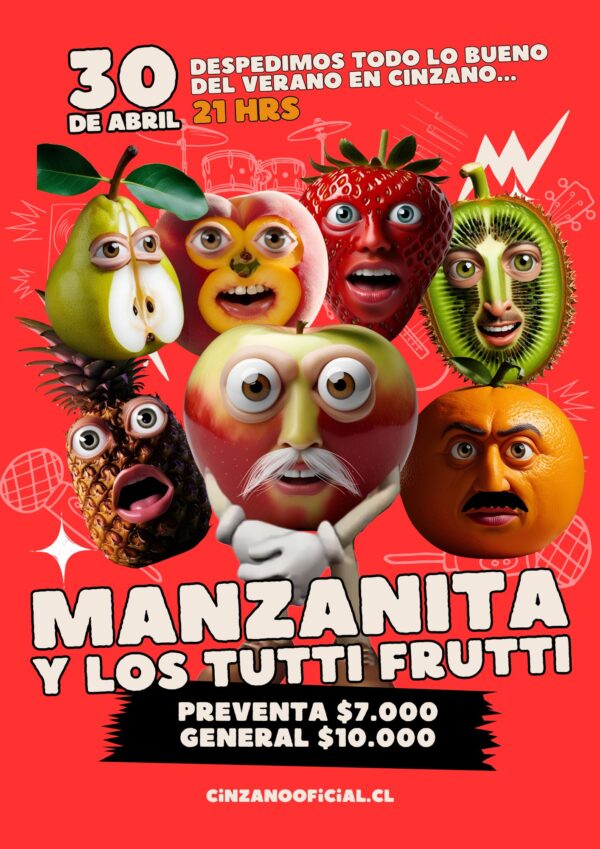 Manzanita & Los Tutti Frutti en el Gran Salón - Bar Cinzano